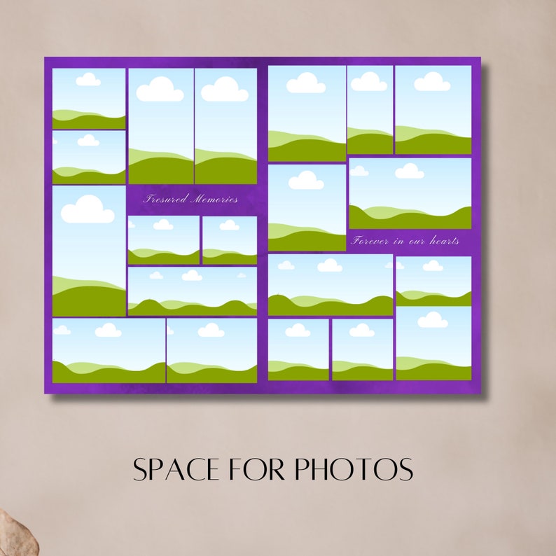 Obituary Program PURPLE Funeral Program Celebration of Life Keepsake ...