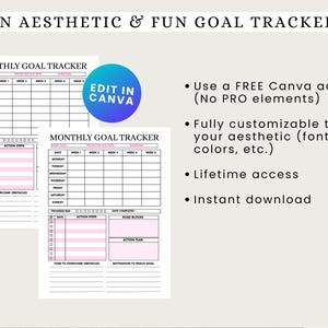 Goal Planner Template, Goal Tracker, Goal Planning Worksheet, Goal ...