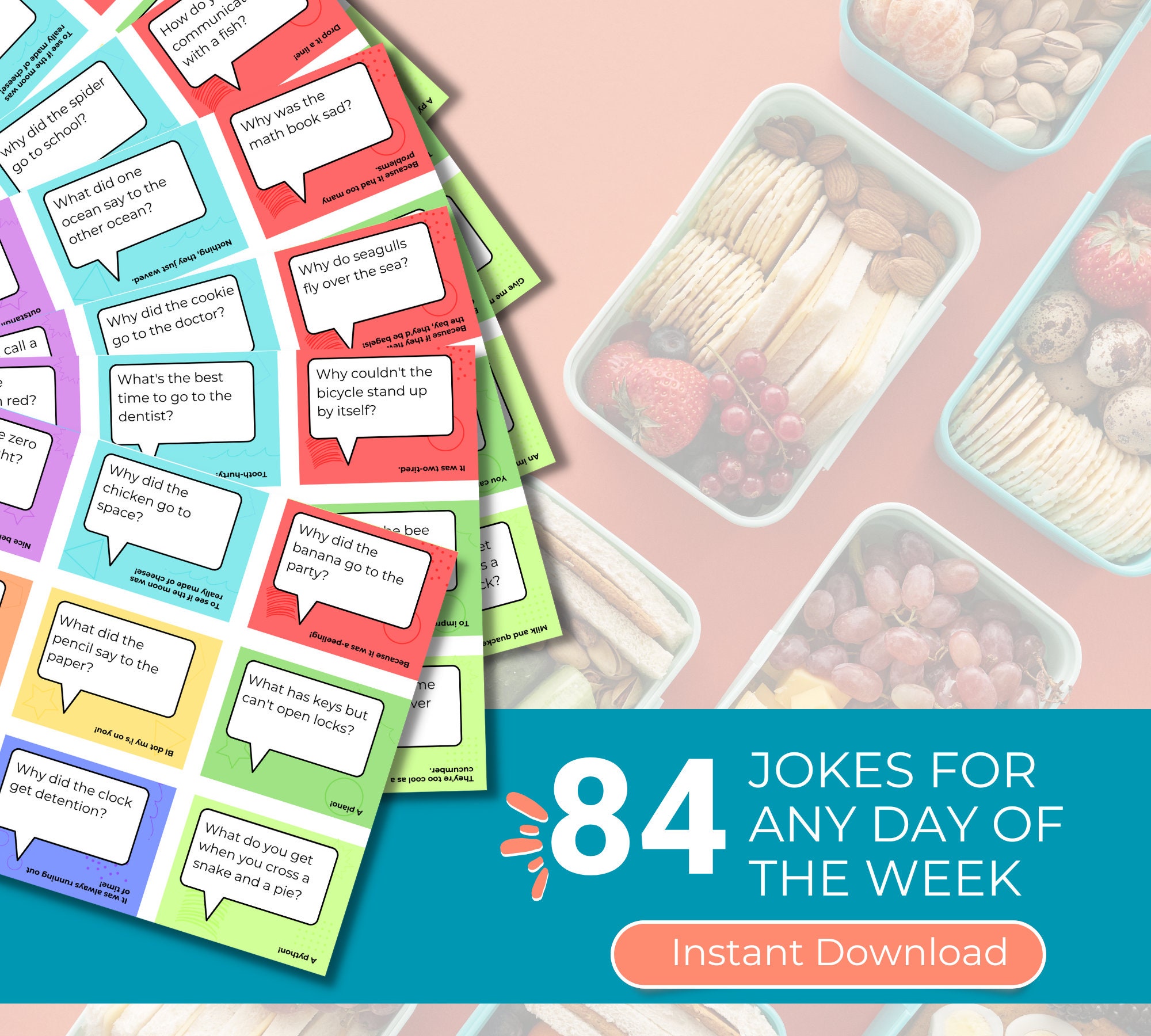 Lunchbox Jokes, Big Joke Bundle, Joke of the Day, Kid Notes, Back to ...