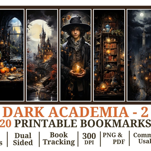 Dark Academia Bookmark - Etsy