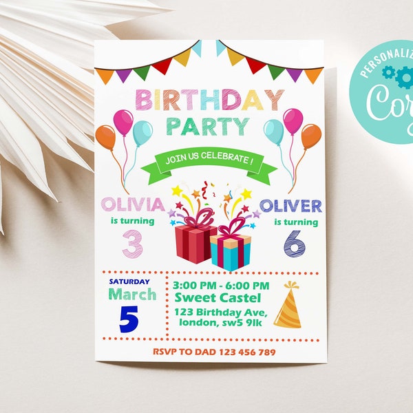 Joint Birthday Party - Etsy