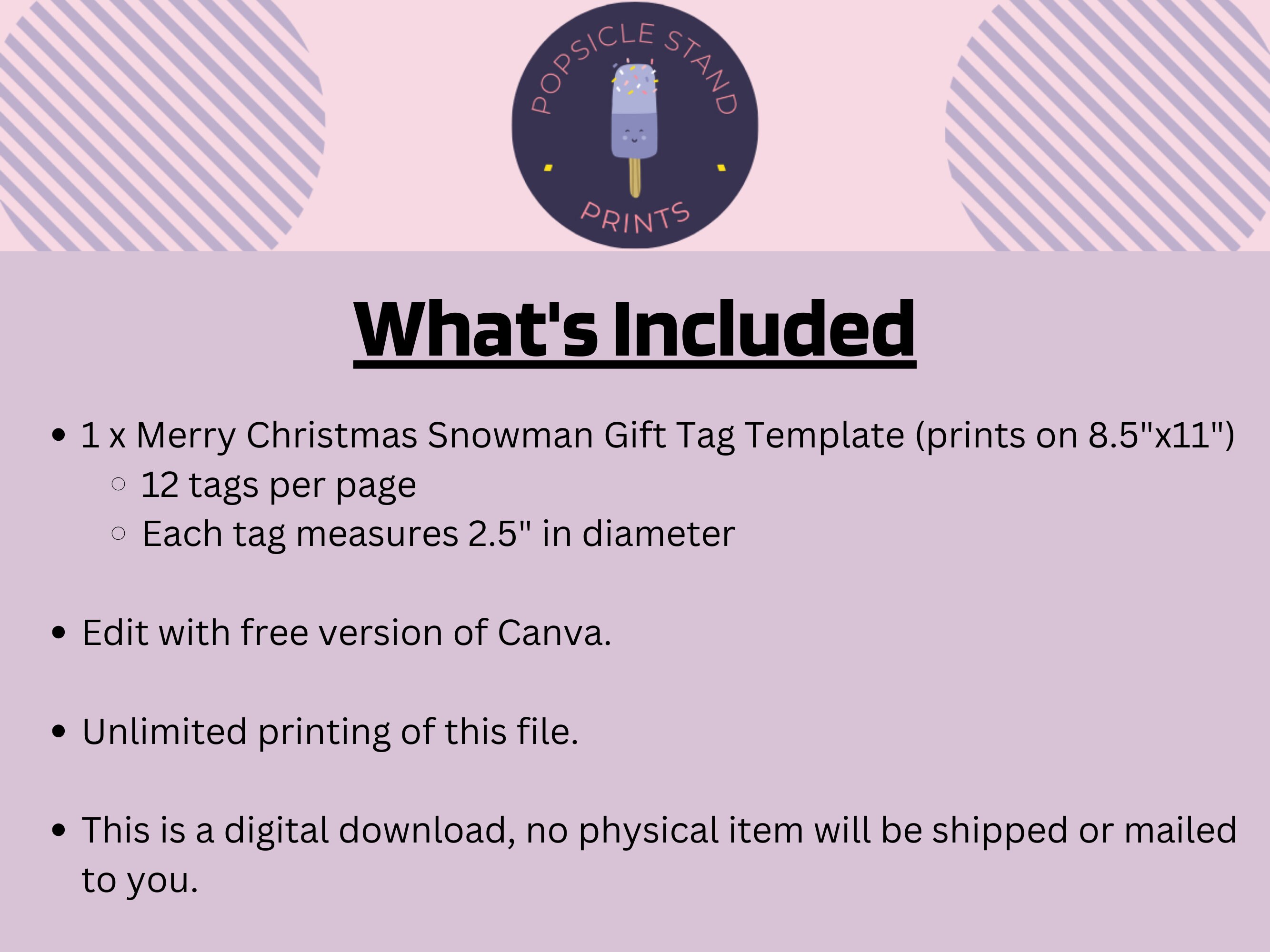 Personalized Snowman Gift Tag, Printable Christmas Gift Tags, Snowman ...