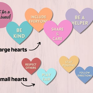 Kindness Conversation Hearts: Valentine Classroom Decor (digital ...