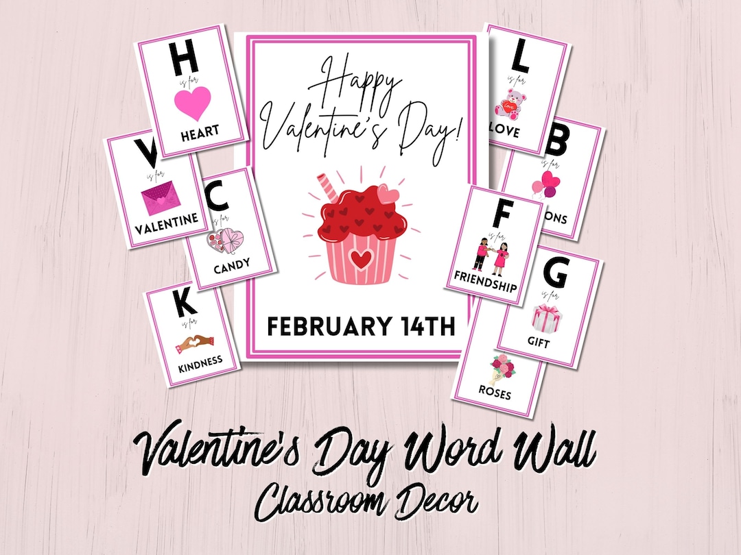 Valentine's Day Word Wall: Classroom Decor (printable) - Etsy