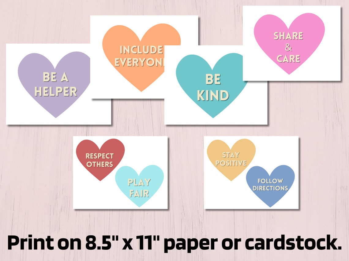 Kindness Conversation Hearts: Valentine Classroom Decor (digital ...