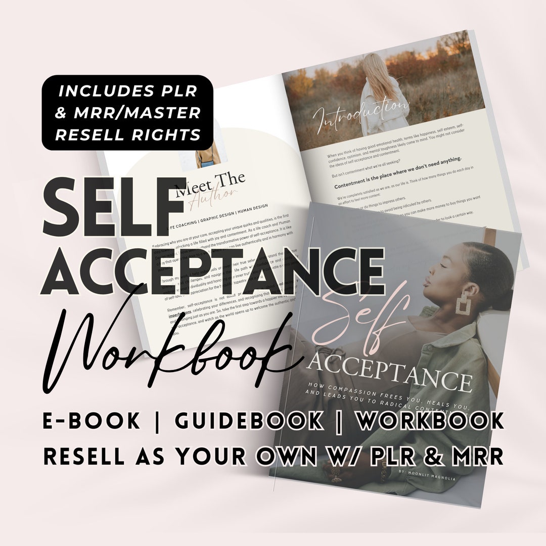 Self Acceptance Workbook Canva Template Editable Life Coaching Workbook ...