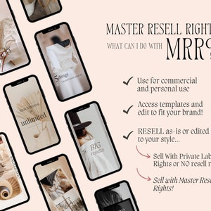 MRR Ultimate Instagram Post & Story Canva Template 9 Product Bundle ...