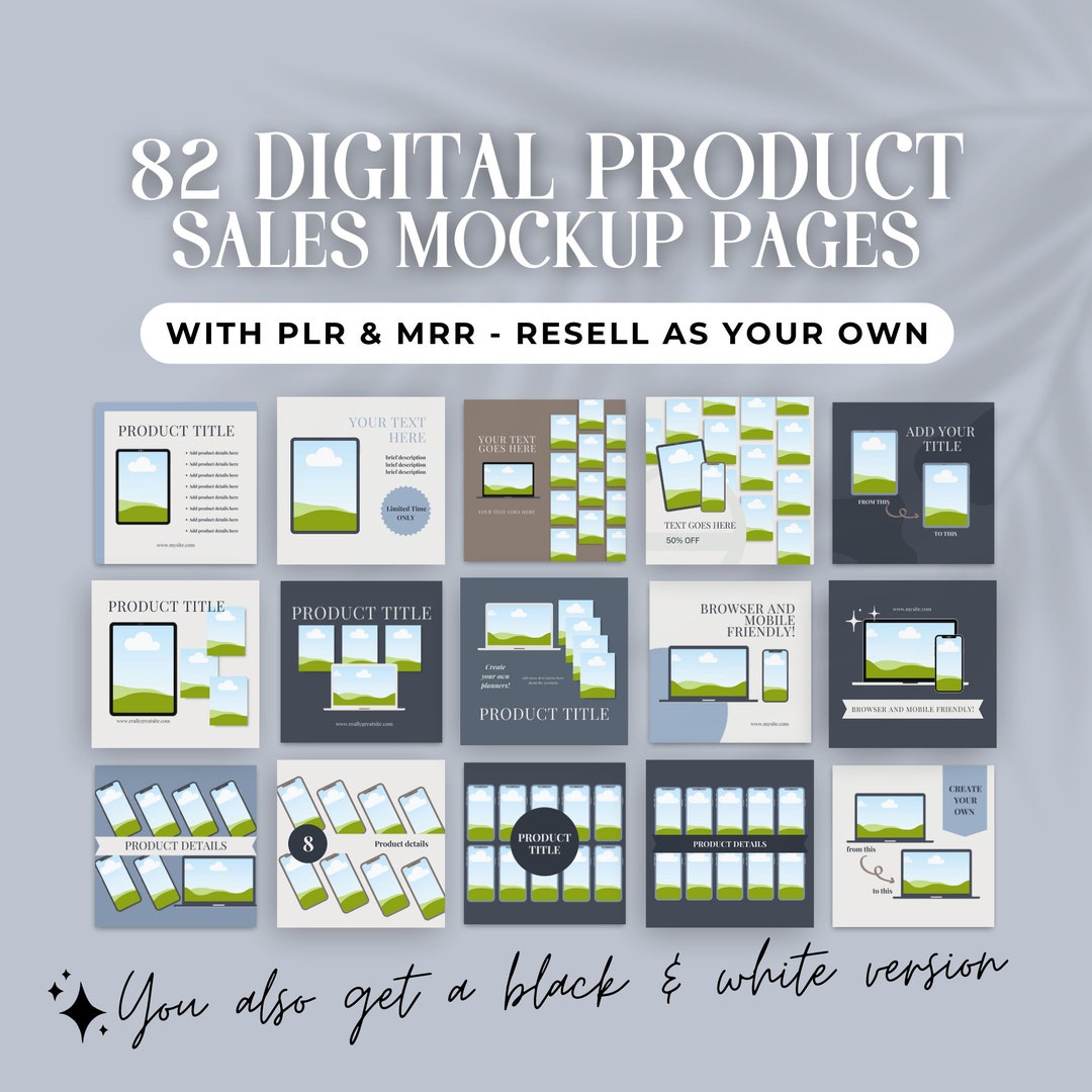 Product Mockups Canva Template Bundle: Master Resell Rights (MRR) - Etsy