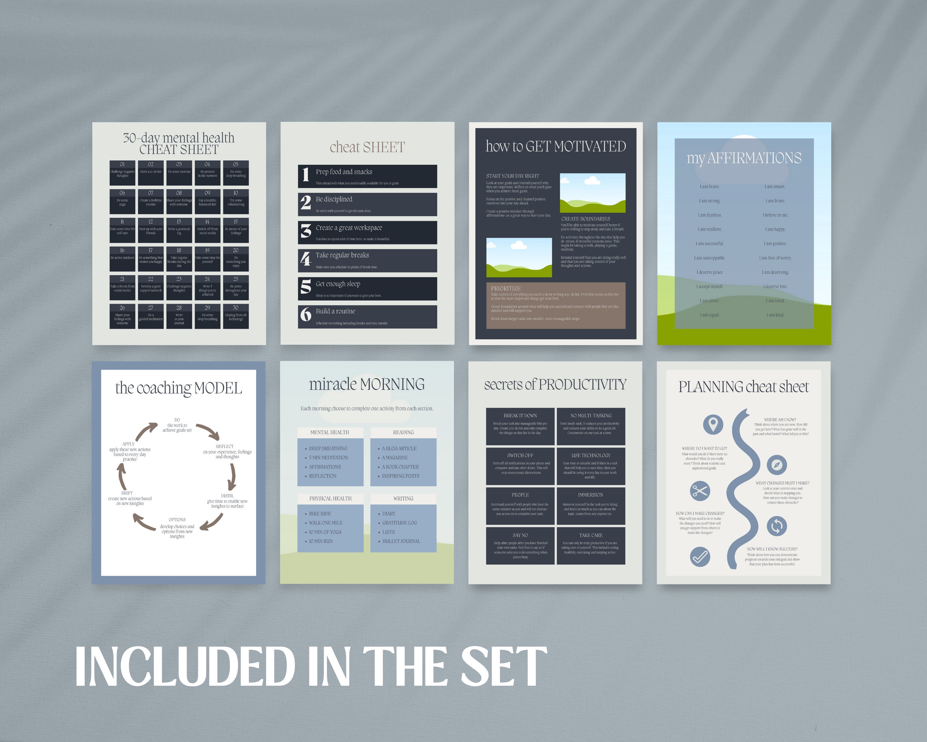 Coaching Worksheet Template Bundle, Coaching Cheat Sheets, Life ...