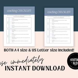 Coaching Checklist Template Bundle, Coaching Templates, Life Coaching ...