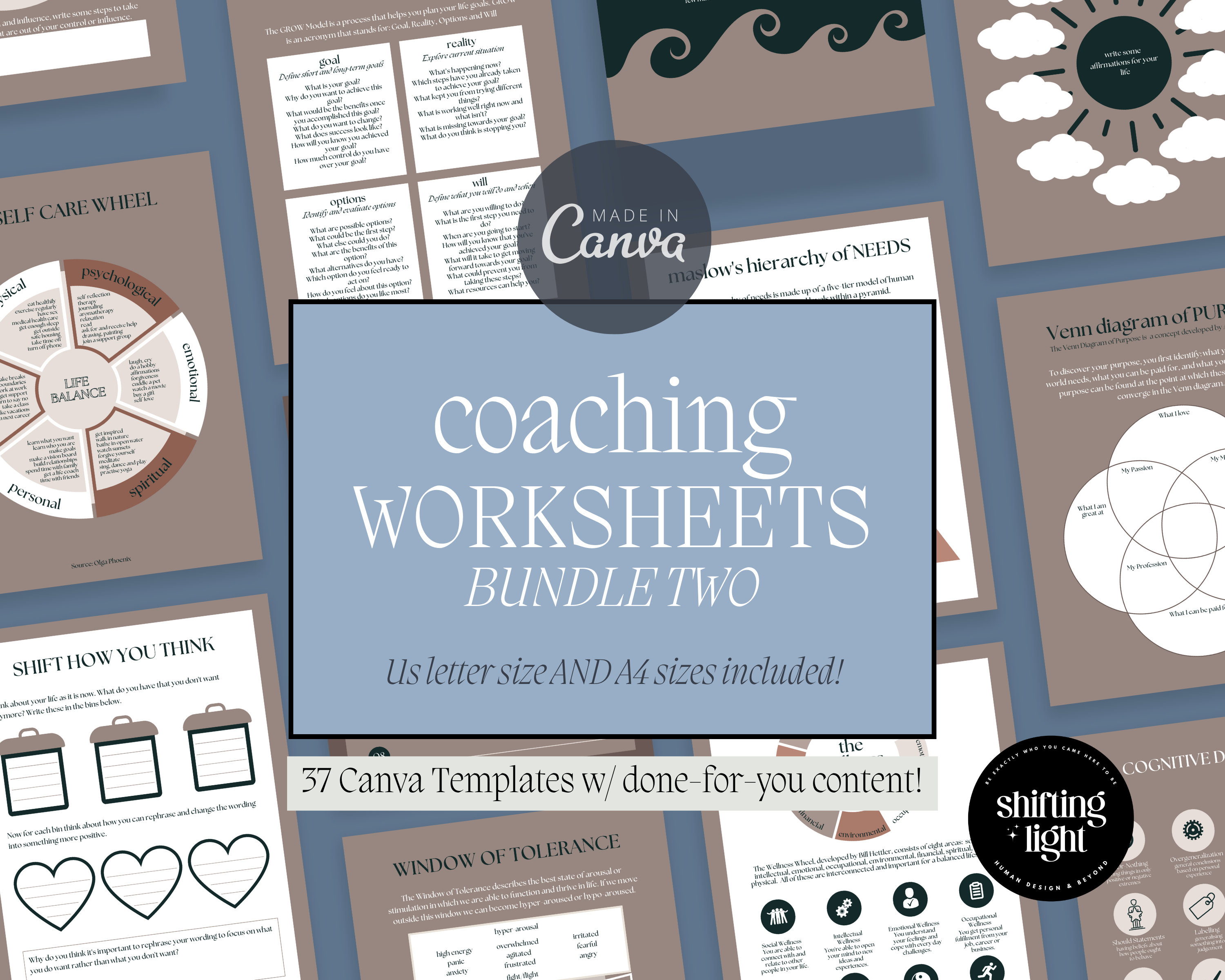 Coaching Worksheet Templates, Done-for-you, Coaching Canva Templates ...