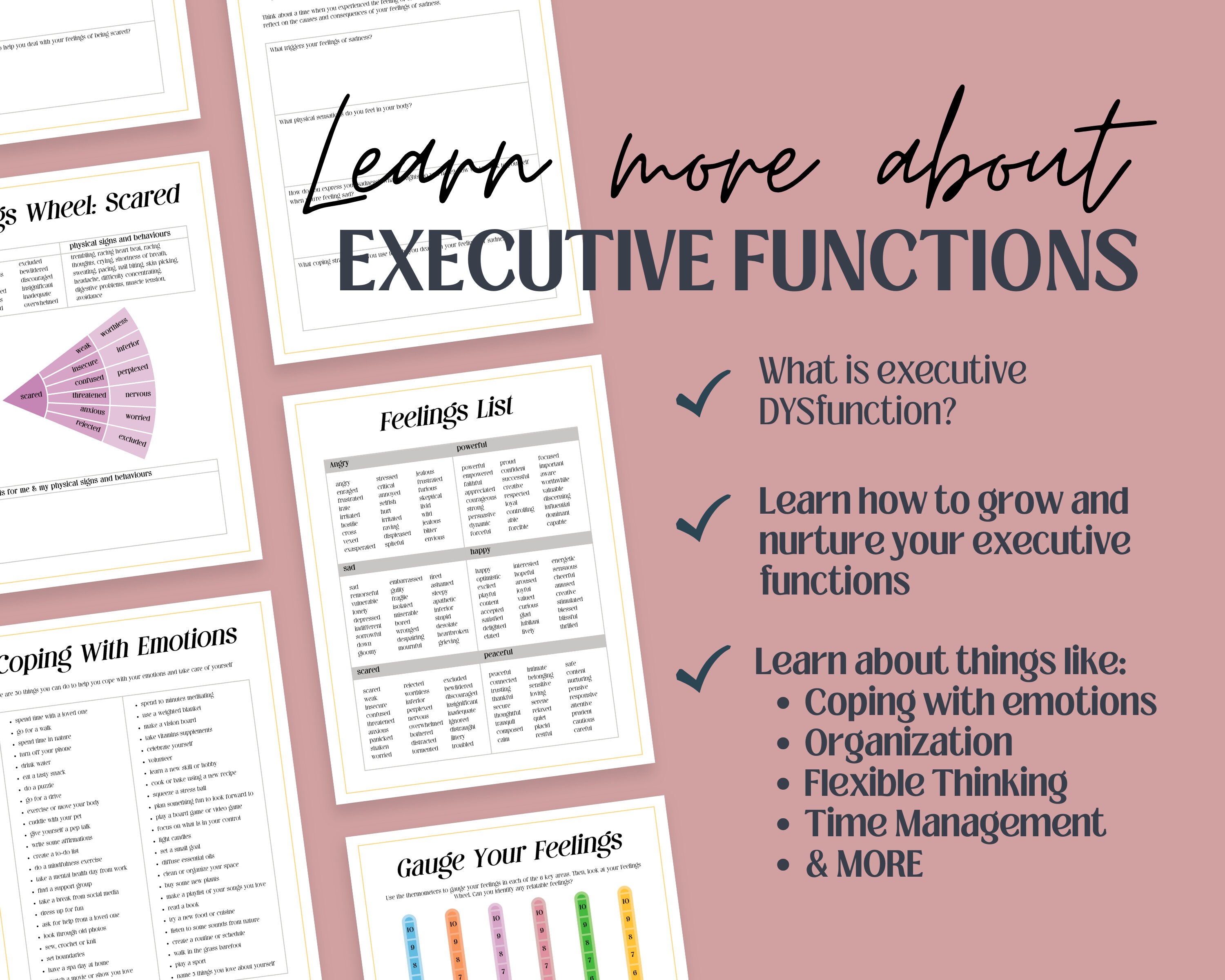 Executive Functions Workbook Printable, Executive Functions Workbook ...