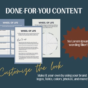 Wheel of Life Worksheet Printable Coaching Tool Life Balance Assessment ...