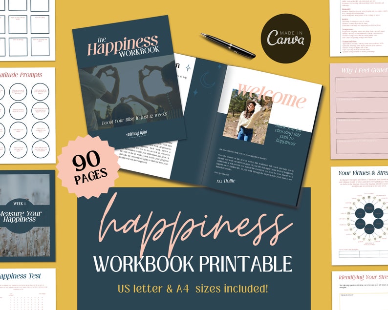 Happiness Workbook Printable, Happiness, Happiness Worksheets, Mental ...