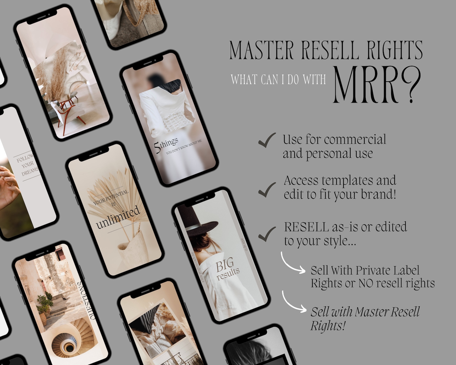 MRR 101 Lifestyle Instagram Post & Story Bundle Canva Template, Master ...