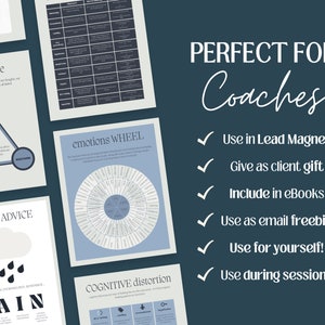 Coaching Worksheet Template Bundle, Coaching Cheat Sheets, Life ...