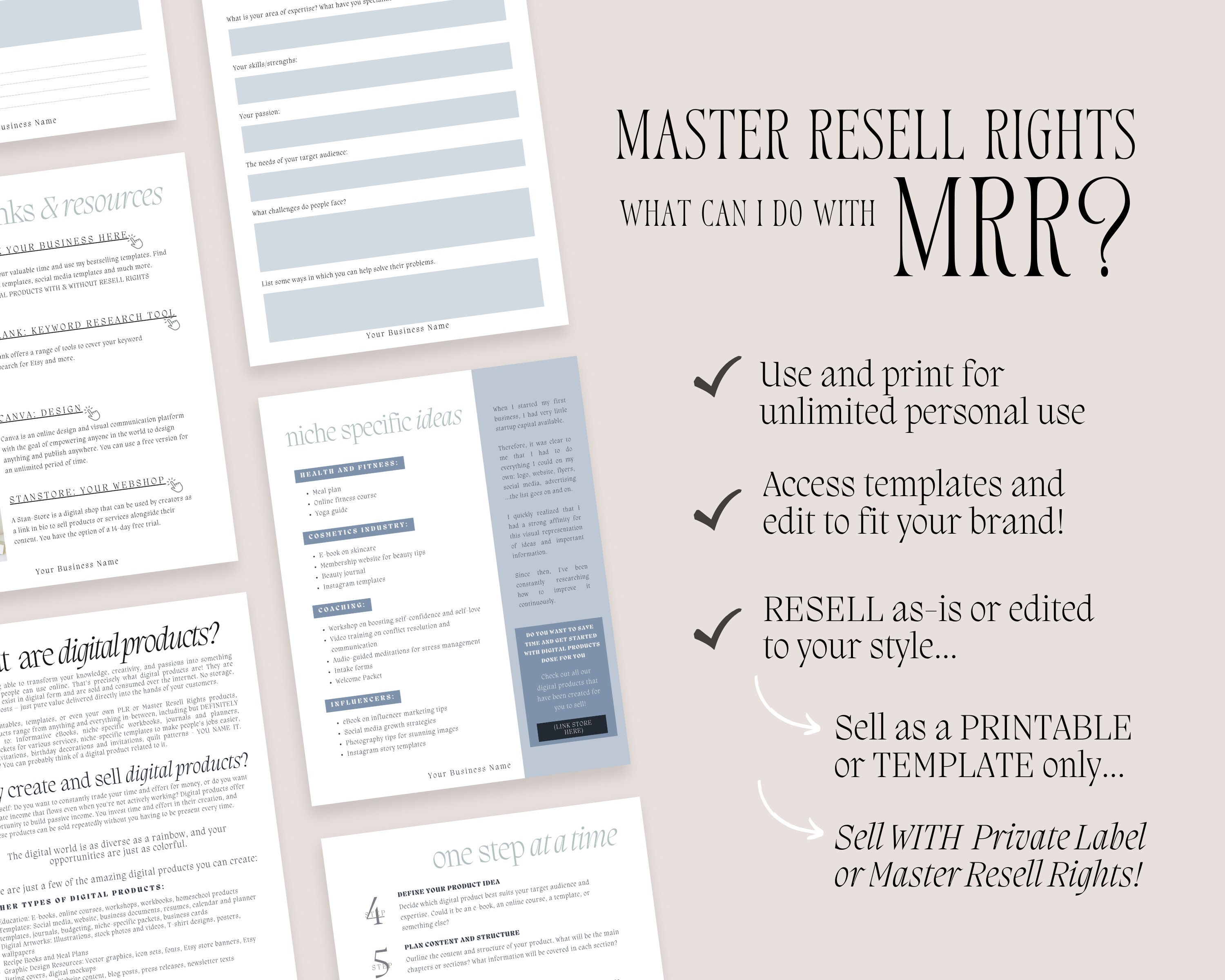 MRR Digital Products Guide With Photos, Digital Products Business ...