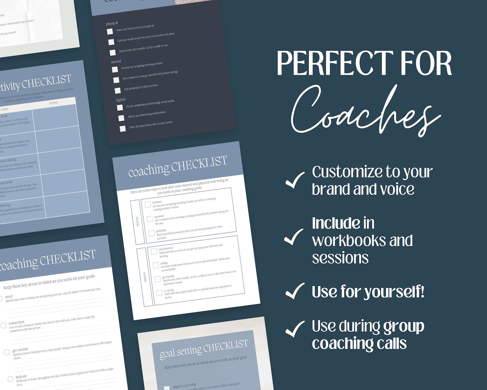 Coaching Checklist Template Bundle, Coaching Templates, Life Coaching ...