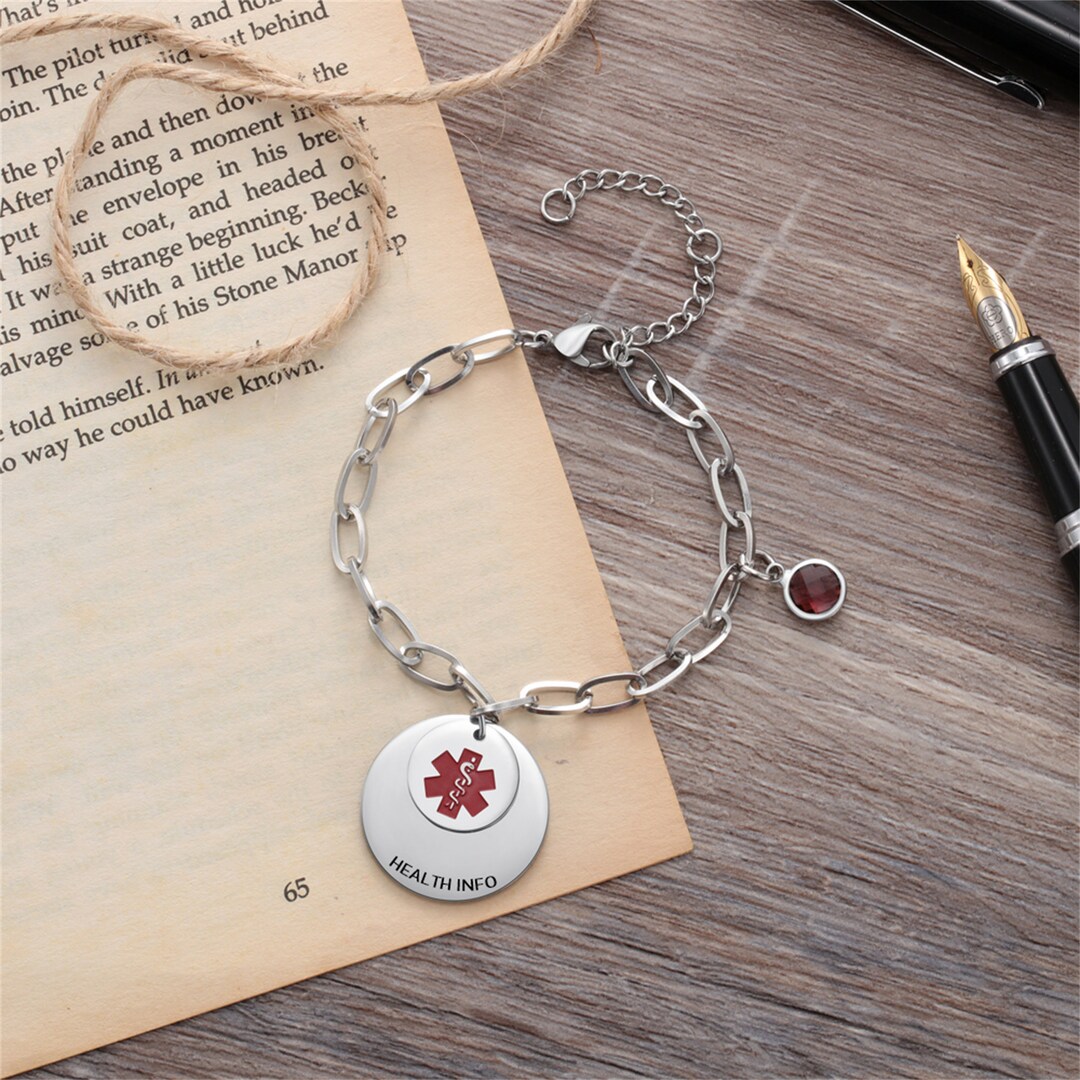 Personalized QR Code Medical Alert Metal Bracelet 3colors - Etsy