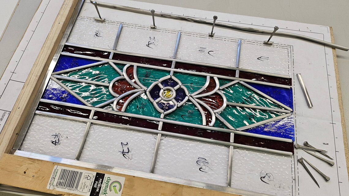 Victorian Style Leadlight Stained Glass Panel - Etsy