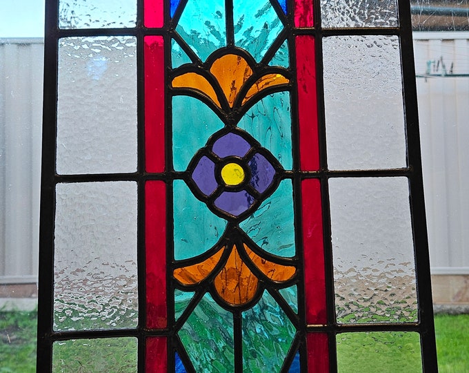 Victorian Style Leadlight Stained Glass Panel - Etsy