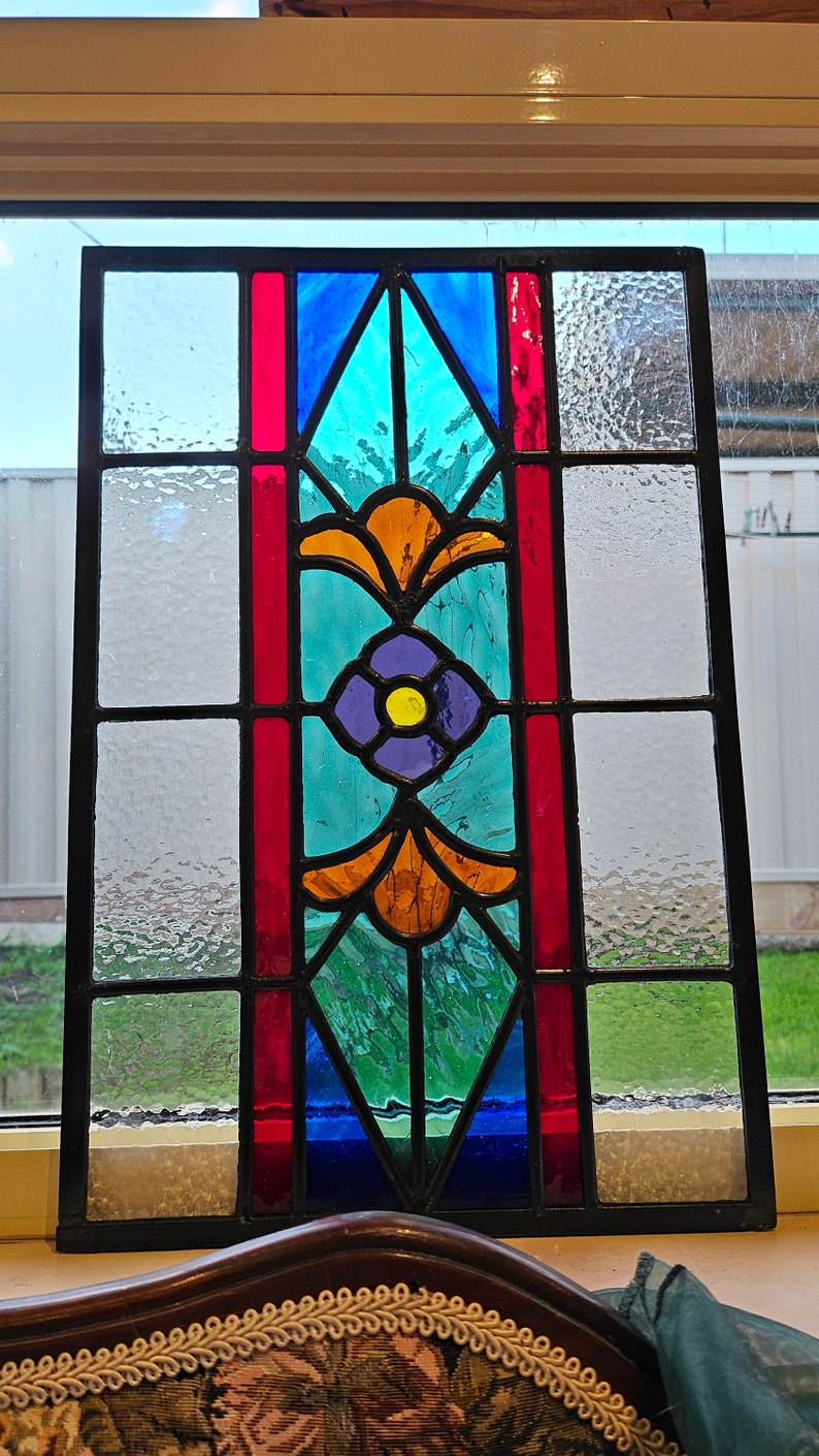 Victorian Style Leadlight Stained Glass Panel - Etsy