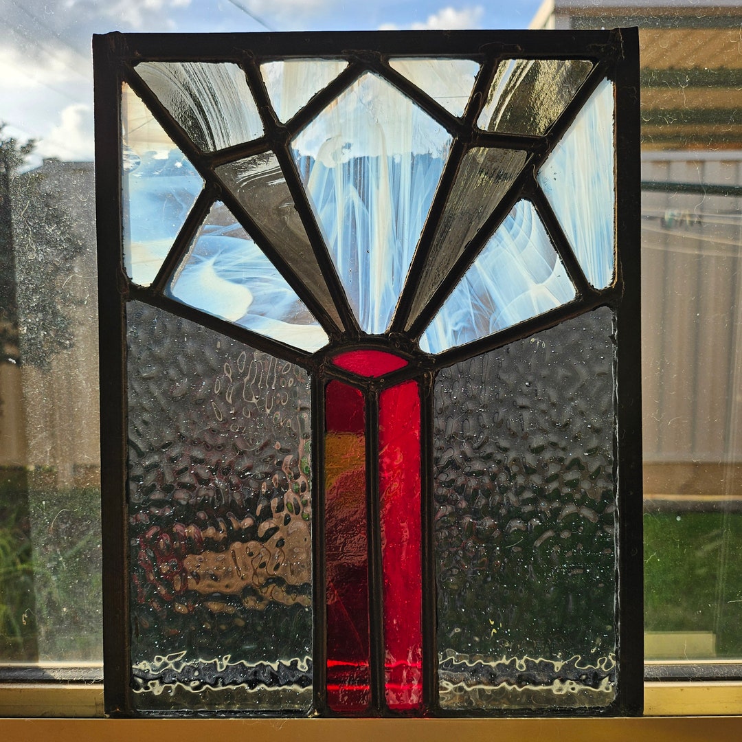 Justice - Art Deco Style Leadlight Stained Glass Panel - Etsy