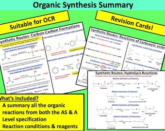 A Level Chemistry Core Organic Chemistry Revision module 4, OCR A - Etsy UK