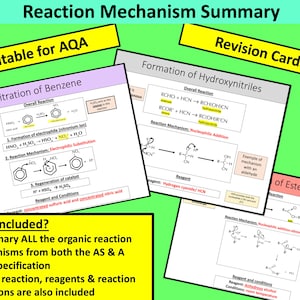 A Level Chemistry: Reaction Mechanisms (AQA) - Etsy