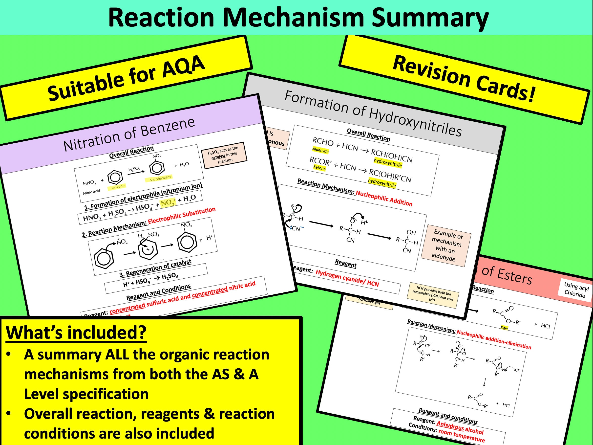 A Level Chemistry: Reaction Mechanisms (AQA) - Etsy