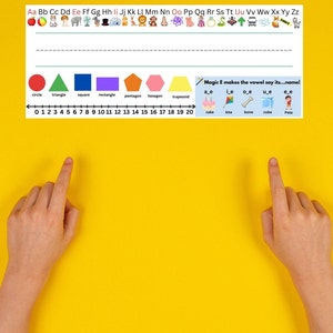 Printable Student Desk Name Plate (magic E, Numbers up to 20, Letters ...