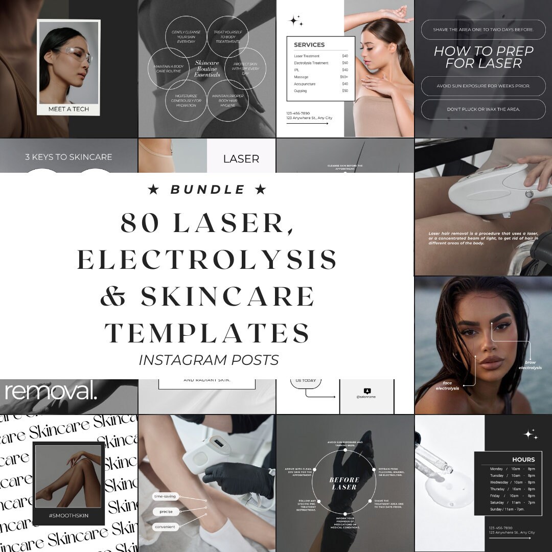 80 Luxury Laser, Electrolysis and Skincare Instagram Posts | Laser and ...