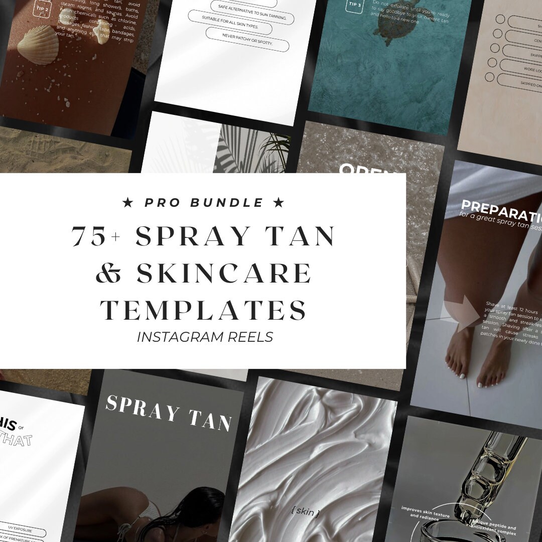75+ Luxury Spray Tan and Skincare Instagram Reels | Spray Tan Artist ...