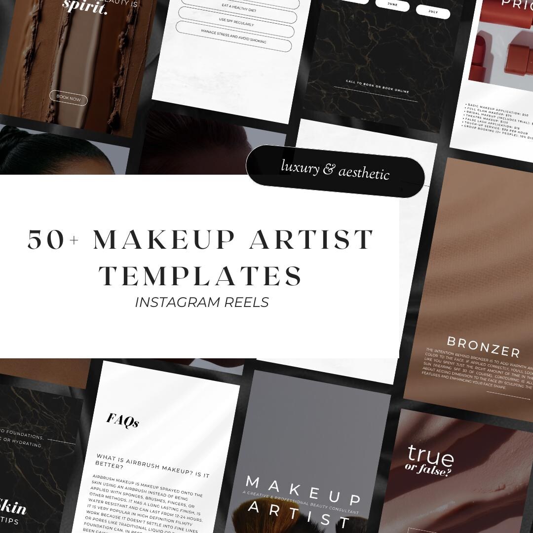 50 Makeup Artist Templates MUA Instagram Templates Makeup Flyer Beauty ...