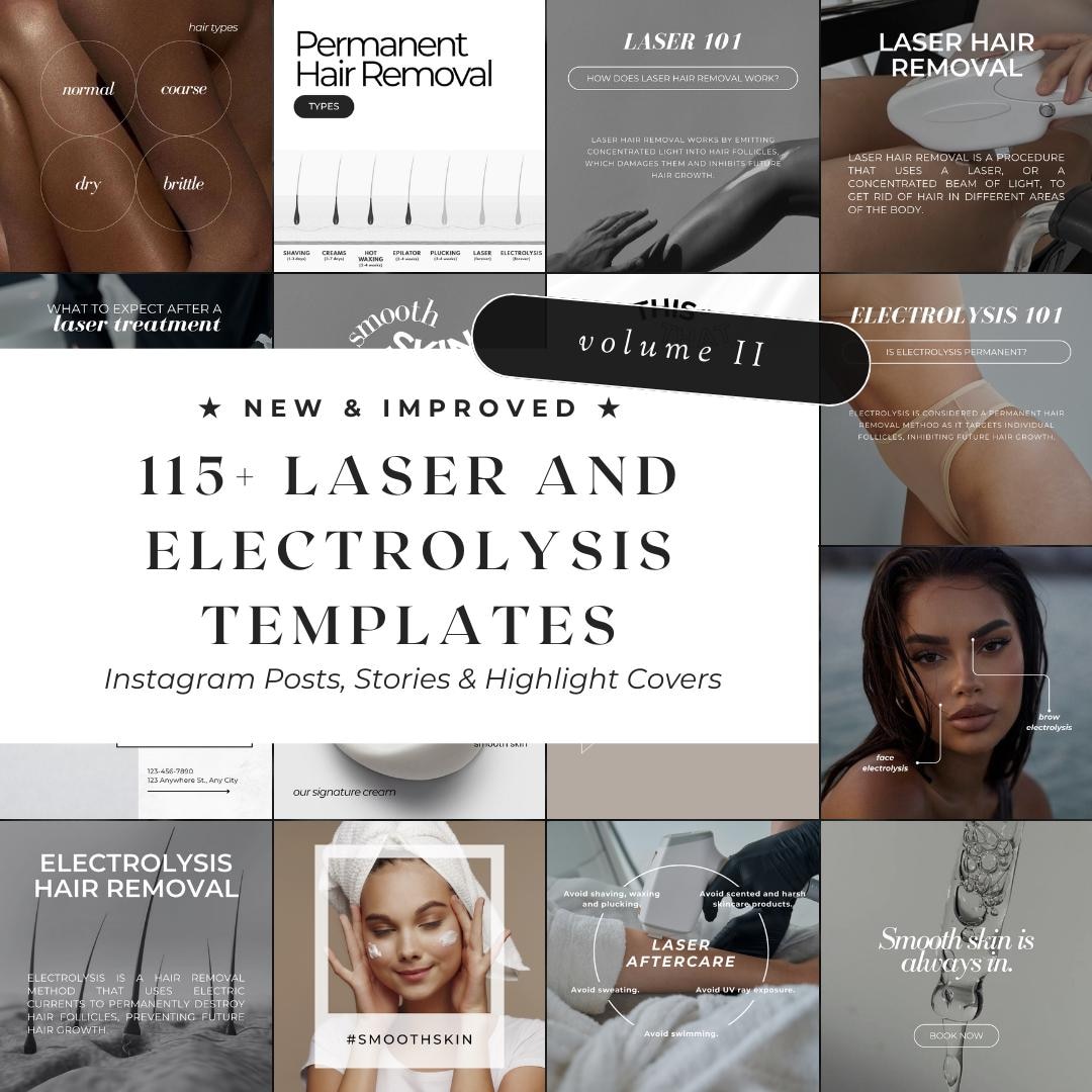 115+ Hair Removal Instagram Templates | Laser Tech Hair Removal Posts ...