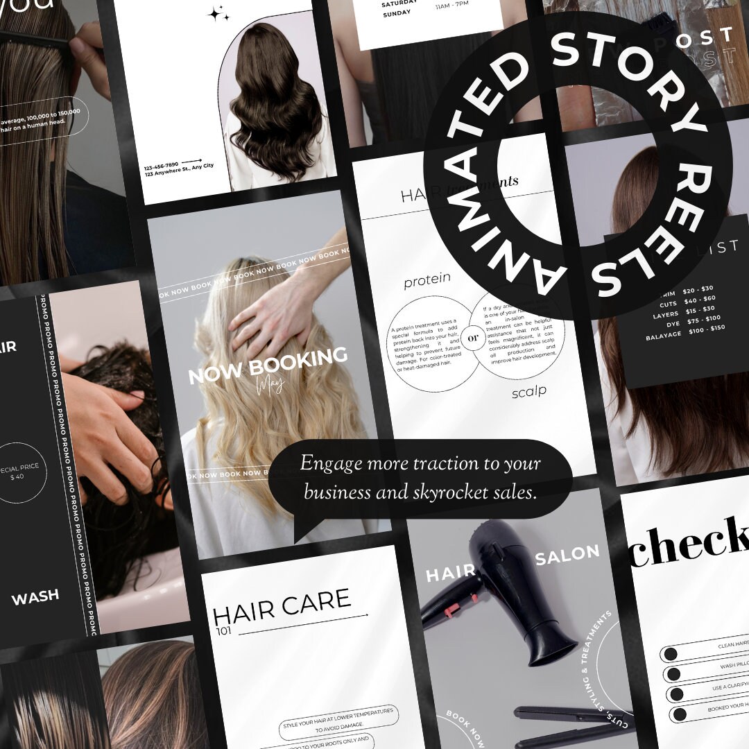 55+ Luxury Hair Templates | Hairstylist Video Templates | Hairdresser ...