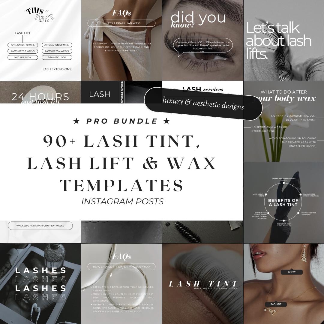 90+ Luxury Lash Lift, Tint and Wax Instagram Posts | Lash Tech | Hair ...