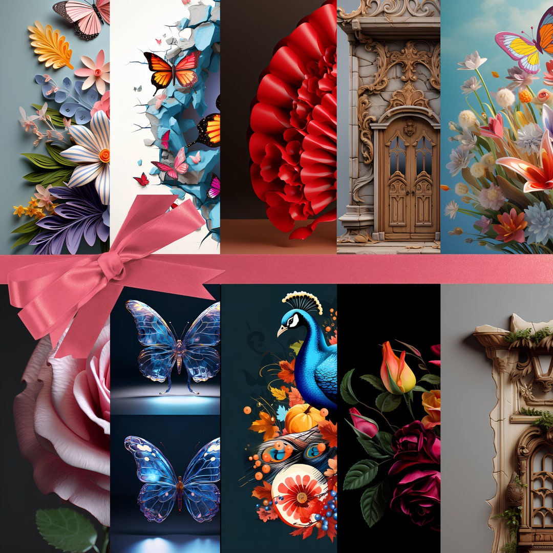 Assorted Designs Printable Digital Papers Decorative Backgrounds ...