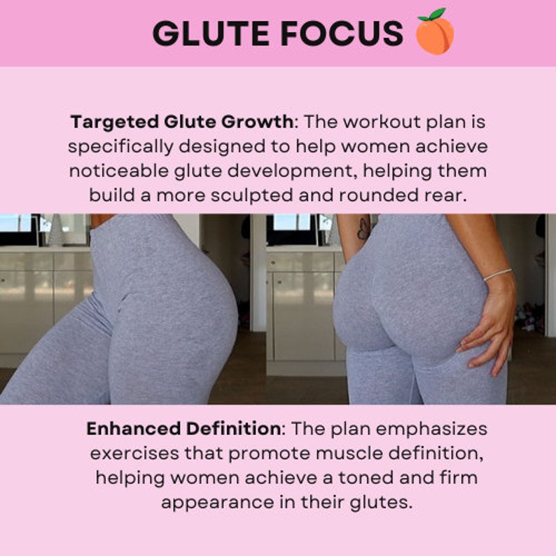 Women's Workout Plan PDF, Push Pull Legs Glutes Workout Plan, Glute ...
