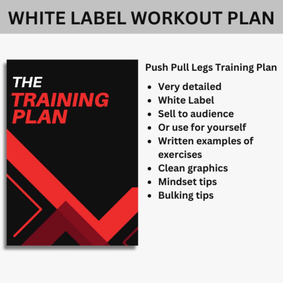Workout Plan PDF White Label Training Plan, Push Pull Legs Training ...