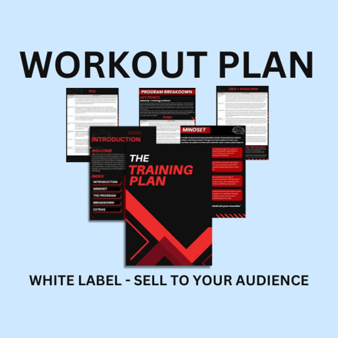 Workout Plan PDF White Label Training Plan, Push Pull Legs Training ...