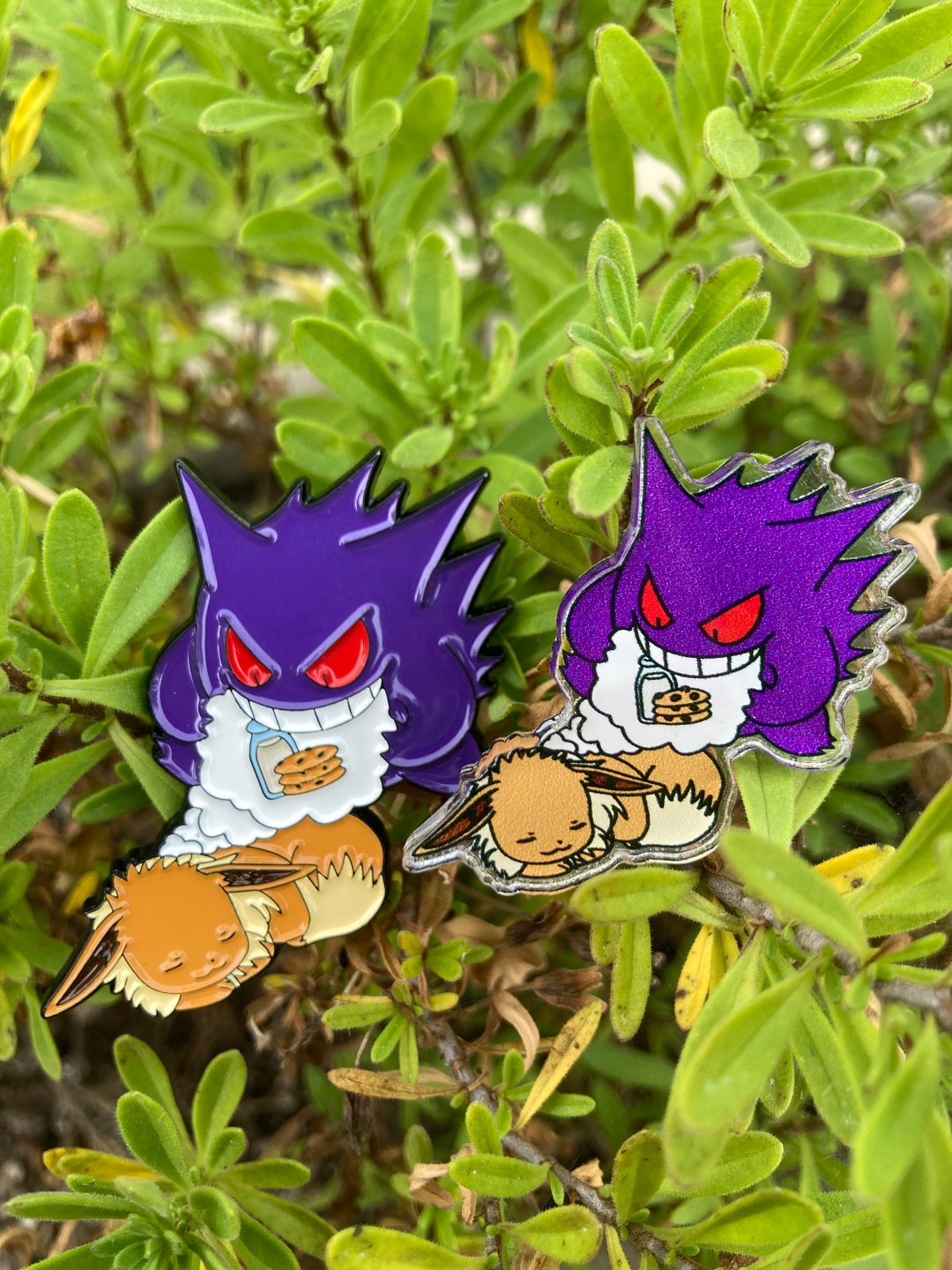 2 PINS Gengar Eevee Acrylic and Enamel B-grade Pin Pokemon - Etsy