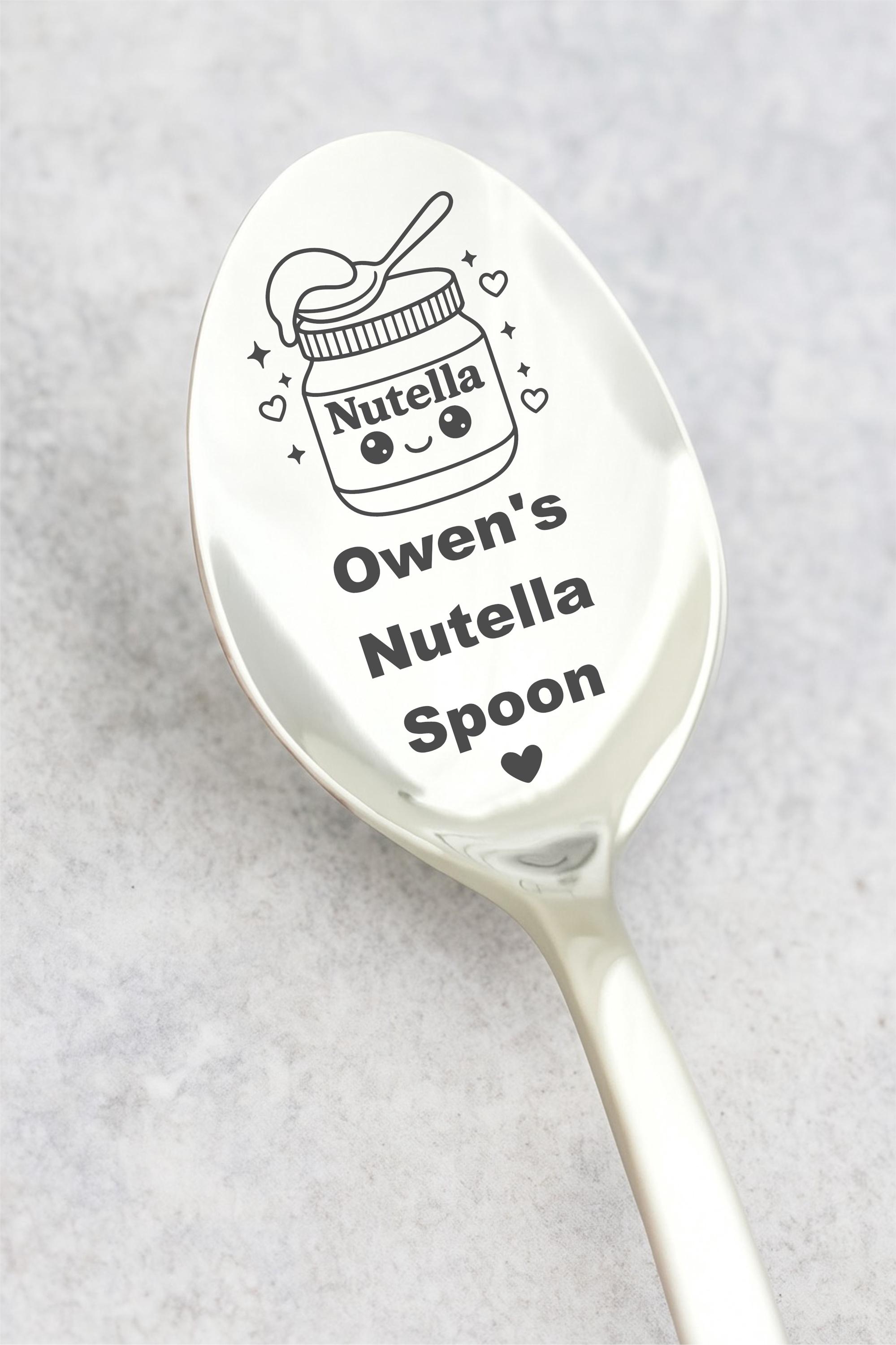 Personalized Nutella Spoon, Engraved Stainless Steel Nut Butter Gift - Etsy