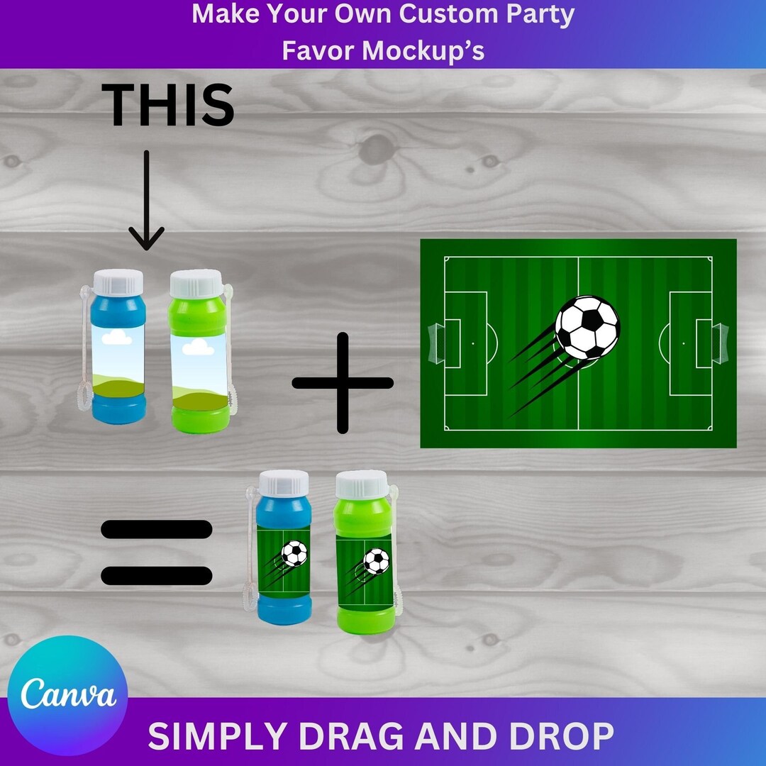 Party Favor Mockup Bubble Container Canva Editable Drag and Drop, Canva ...