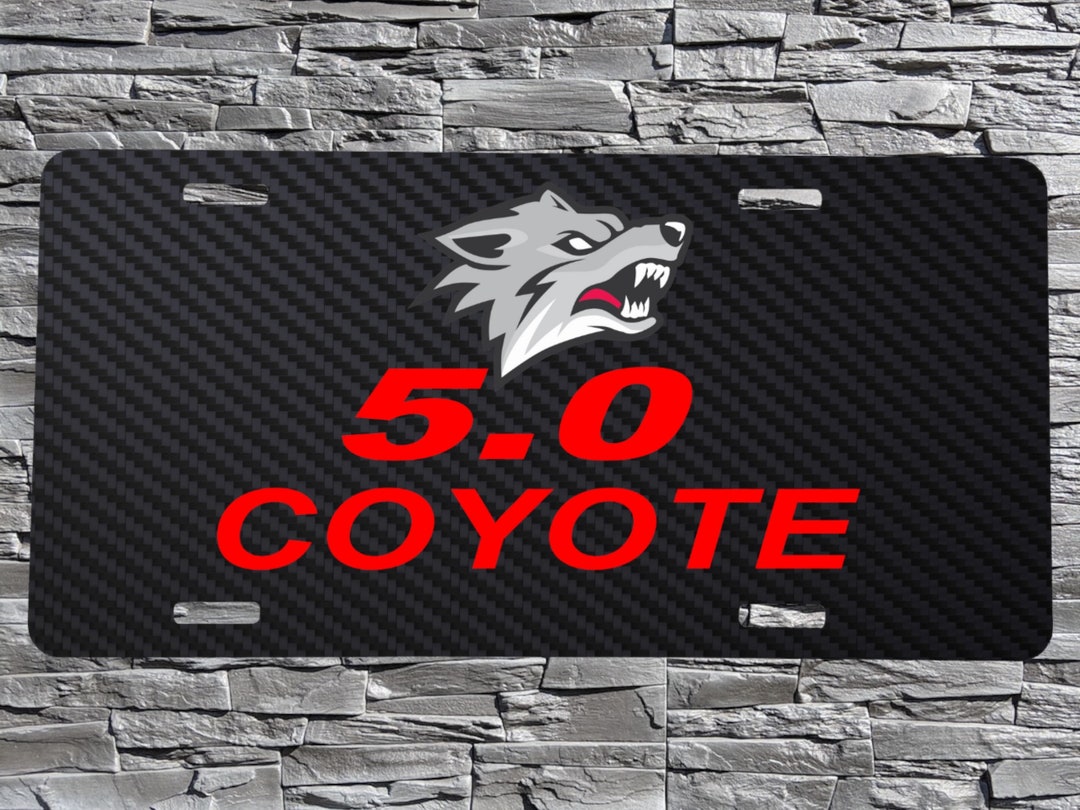 5.0 Coyote Custom Aluminum License Plate - Etsy