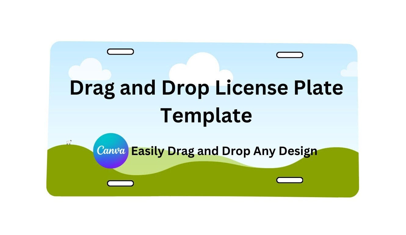 Custom Sublimation License Plate Template, Canva Frame License Plate ...