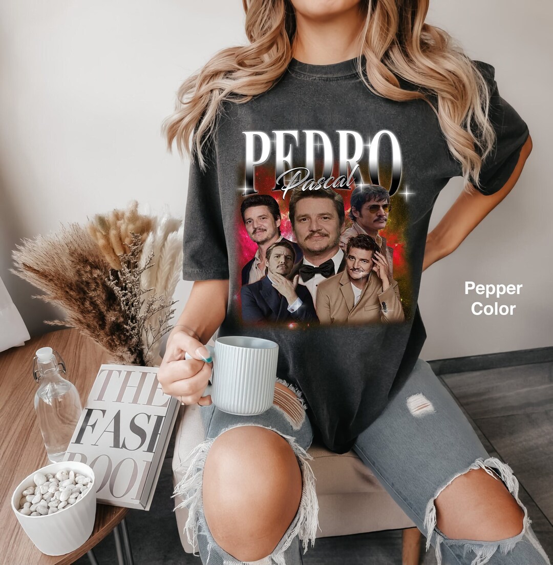 Retro Pedro Pascal Comfort Colors Shirt, Pedro Pascal Crewneck, Pedro ...