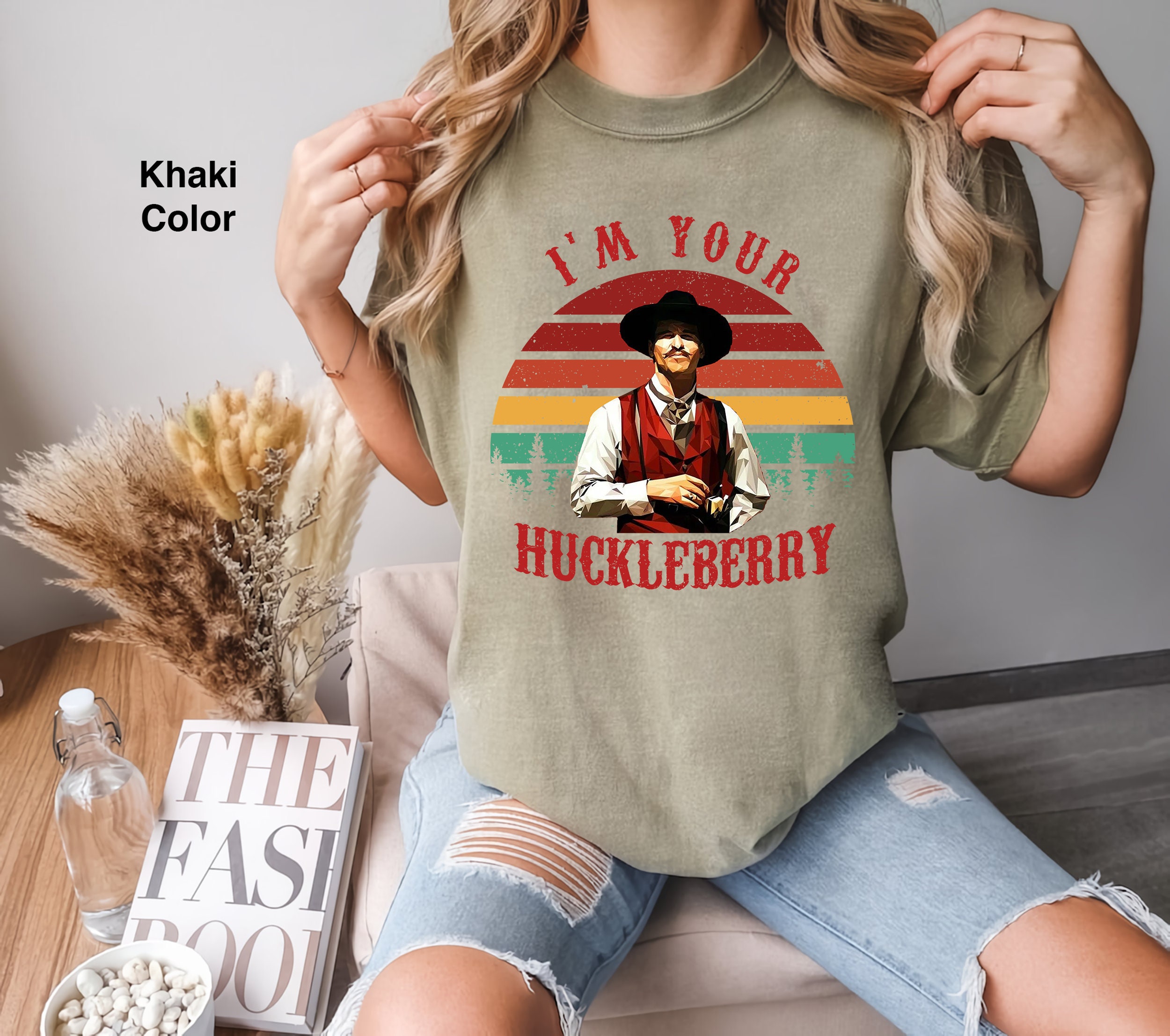 I'm Your Huckleberry Vintage Comfort Colors Shirt, Cool Doc Holliday ...