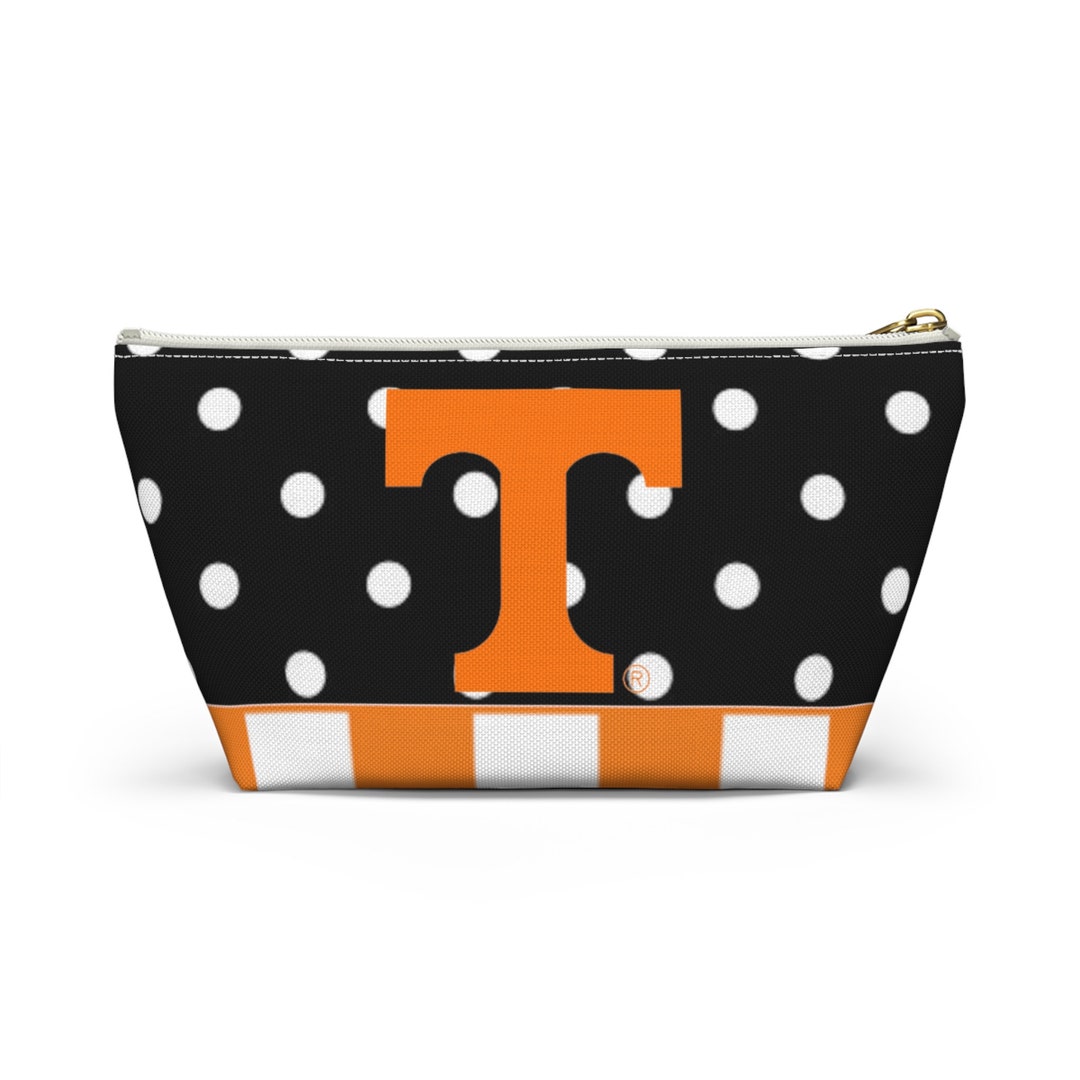 Orange Power T Black and White Polka Dot Accessory Pouch W - Etsy
