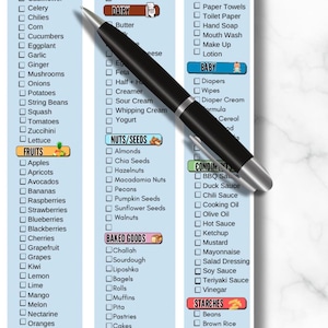 Shabbat Master Grocery List | Printable Kosher Meal Prep Checklist ...